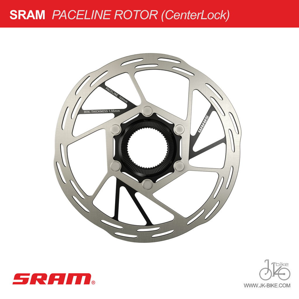 ใบดิสก์เบรก SRAM PACELINE ROTOR 140160mm 6BoltsCenterLock - jkbikeshop ...