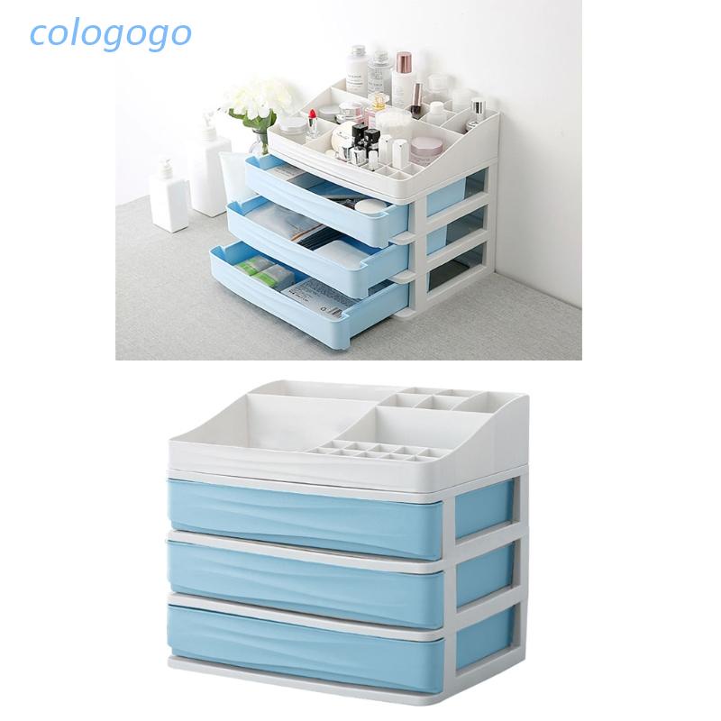 COLO Desktop Cosmetic Storage Box Three Drawers Display Stand Makeup ...