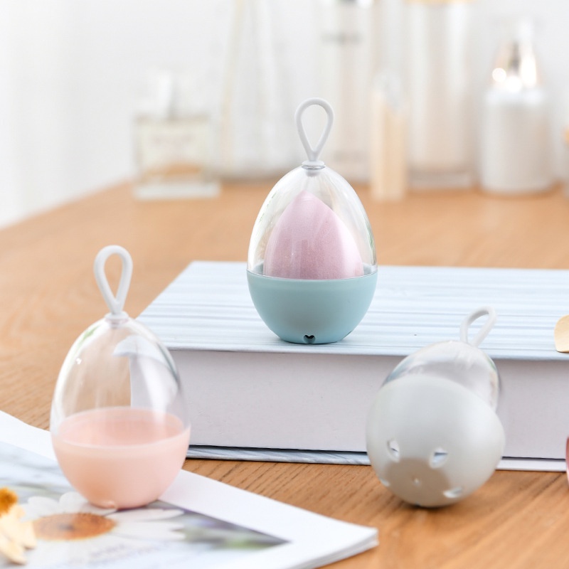 1 Pc Pack Empty Transparent Makeup Sponge Storage Case Breathable ...