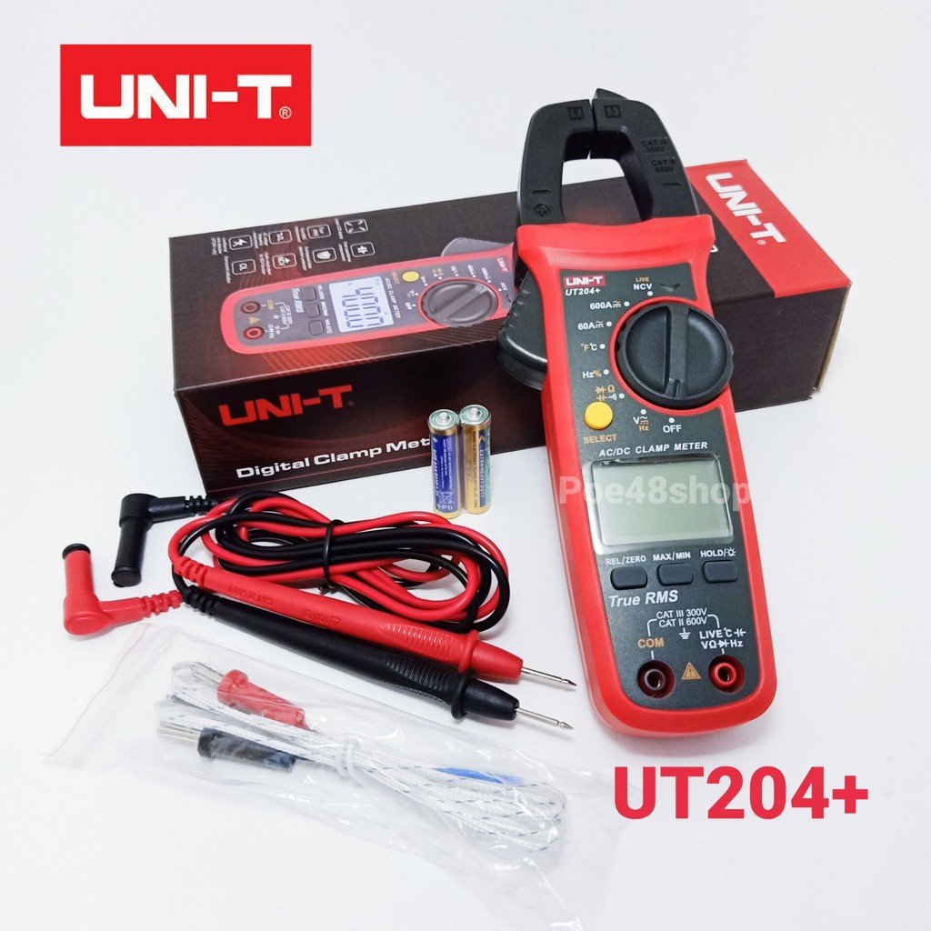 คลิปแอมป์ Digital Clamp Meter UNI-T รุ่น UT-204 Automatic Range True RMS - efuozuuof7 - ThaiPick