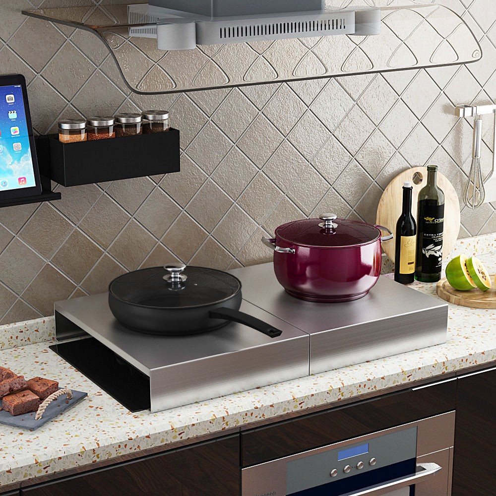 Stainless steel kitchen shelf, household electromagnetic stove support ...