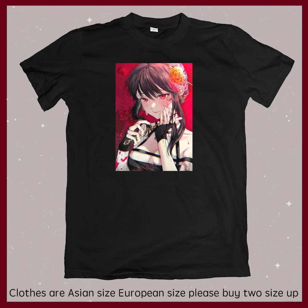 Yb4 เสื้อยืดแขนสั้นลําลอง พิมพ์ลายกราฟฟิค SPY FAMILY Yor Forger ทรงหลวม ...