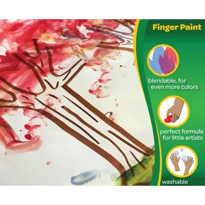 Crayola Washable Finger Paint 3 Color สีละเลงมือ สีน้ำระบายนิ้ว 3pcs ...