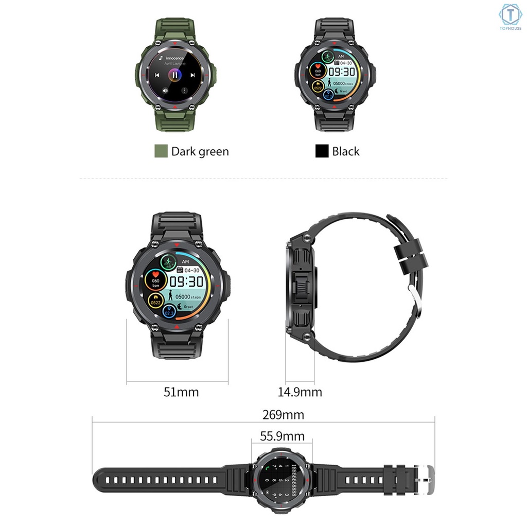 S Multilingual Smart Sport Watch 1.28-inch Screen BT Call Build-in ...