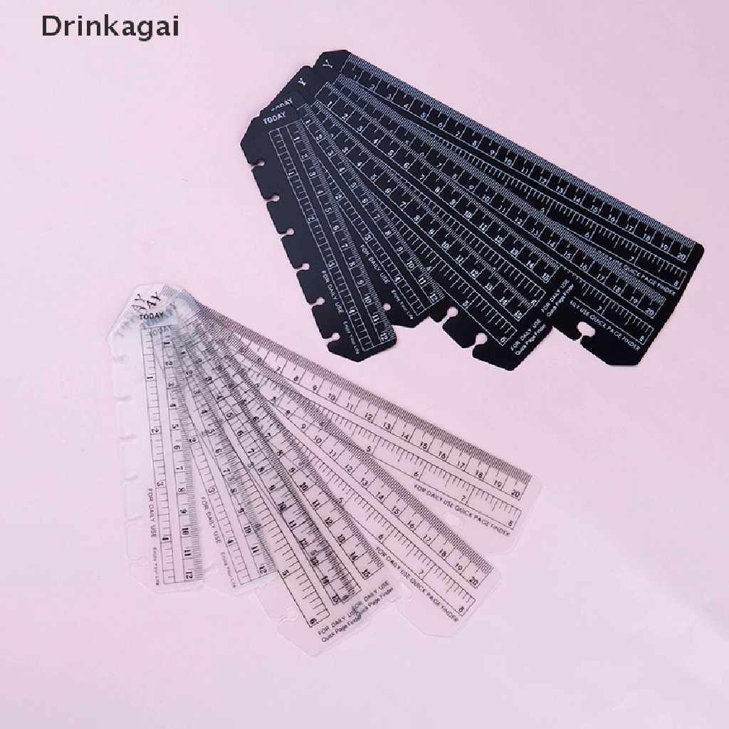 Dri A5 A6 A7 2pcs Black White Bookmark Rulers Spiral Notebook Quick ...