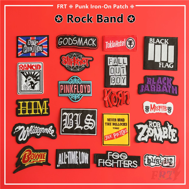 ☸ Rock Band Collection - Series 01 Iron-on Patch ☸ 1Pc DIY Sew on Iron ...