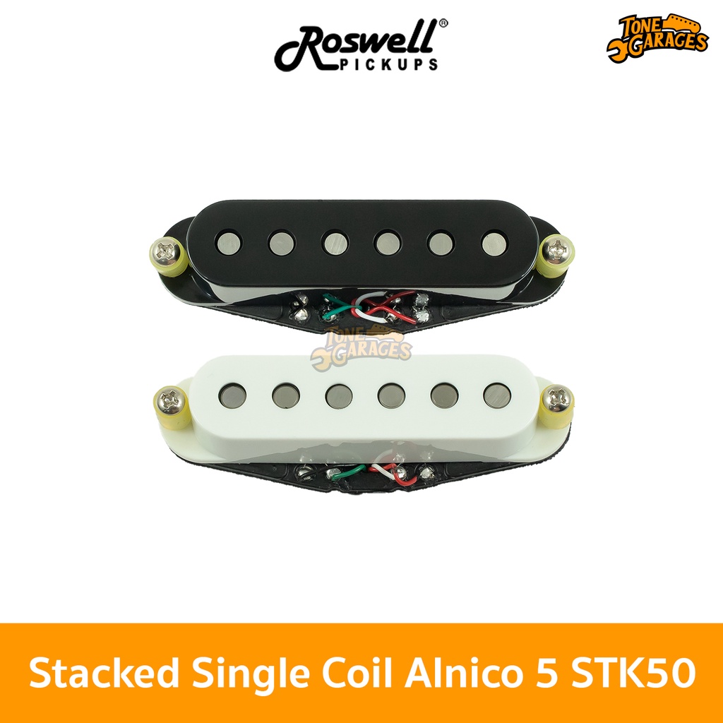Roswell Pickups STK50 Stack Single Coil Strat Pickup Alnico 5 Noiseless ปิ๊กอัพกีต้าร์ไฟฟ้า Made ...