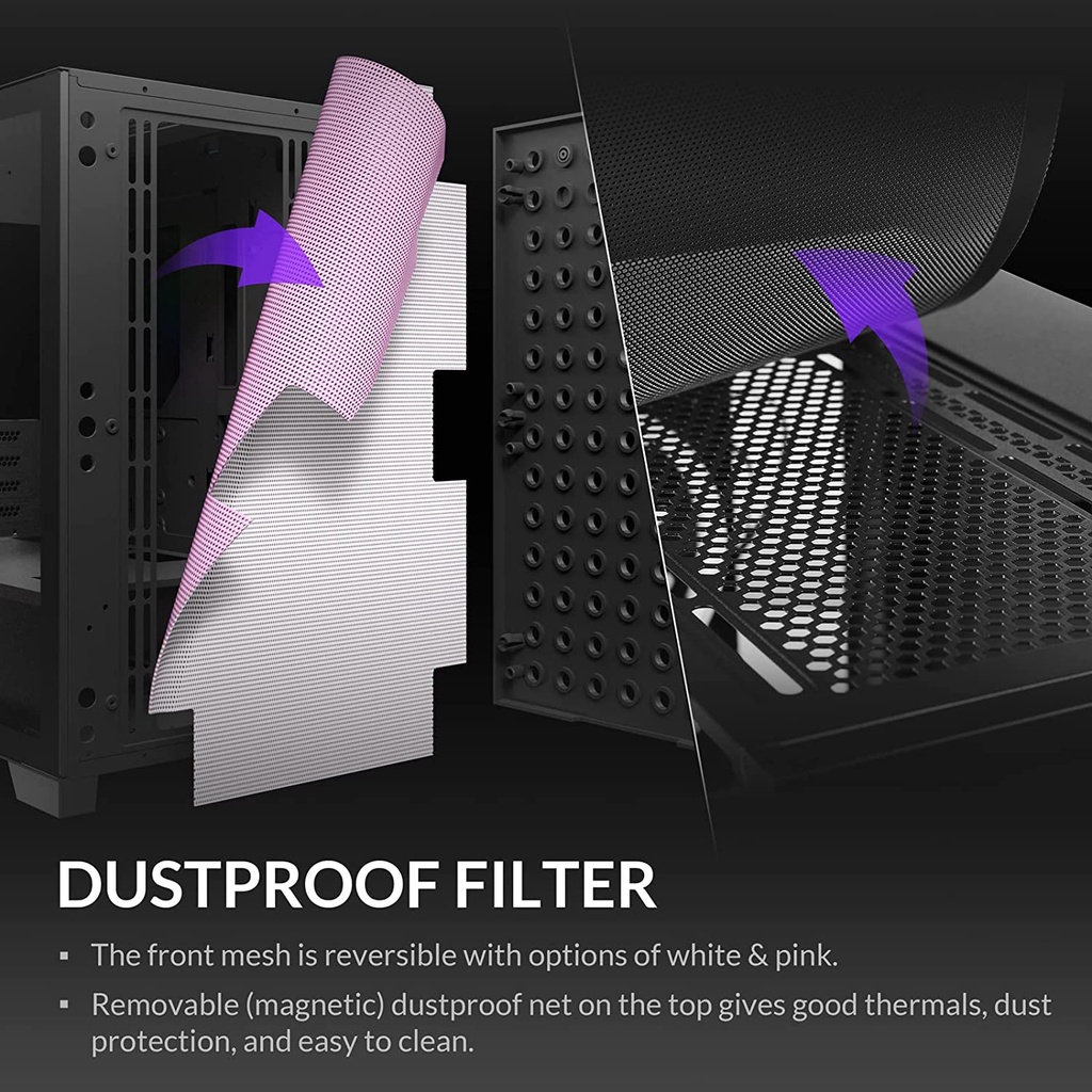 AZZA ELISE 140 Micro ATX Mid Tower Tempered Glass with ARGB Control ...