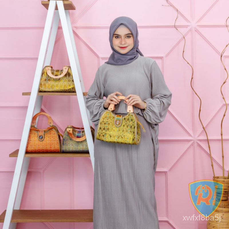 Womens Handbag Songket Handbag Wooden Handle Party Bag nzmW ...