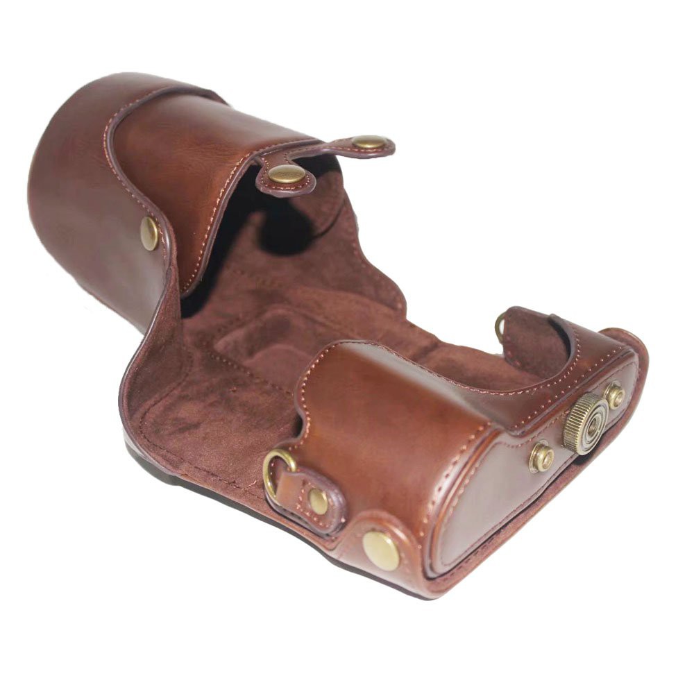 Black Coffee Brown PU Leather Camera Case Bag Cover For Samsung NX300 ...