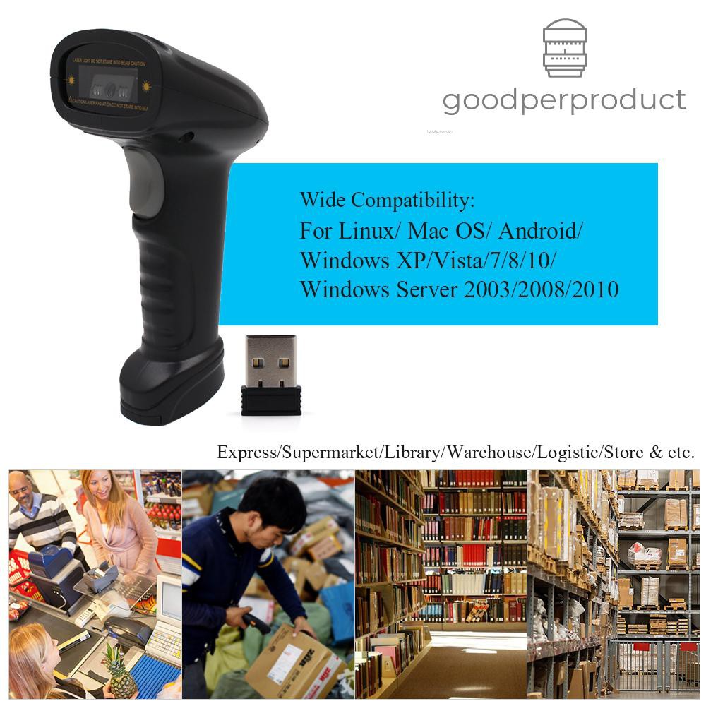 Good&P Aibecy Handheld 2.4G Wireless USB Wired 1D Barcode Scanner CCD ...