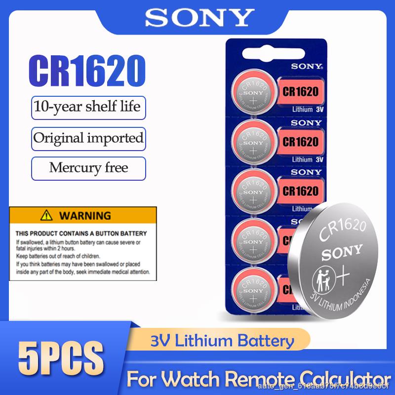 5pcslot Sony al Cr1620 Cr 1620 3v Lithium Battery For Watch Remote Control Alarm Button Cell ...