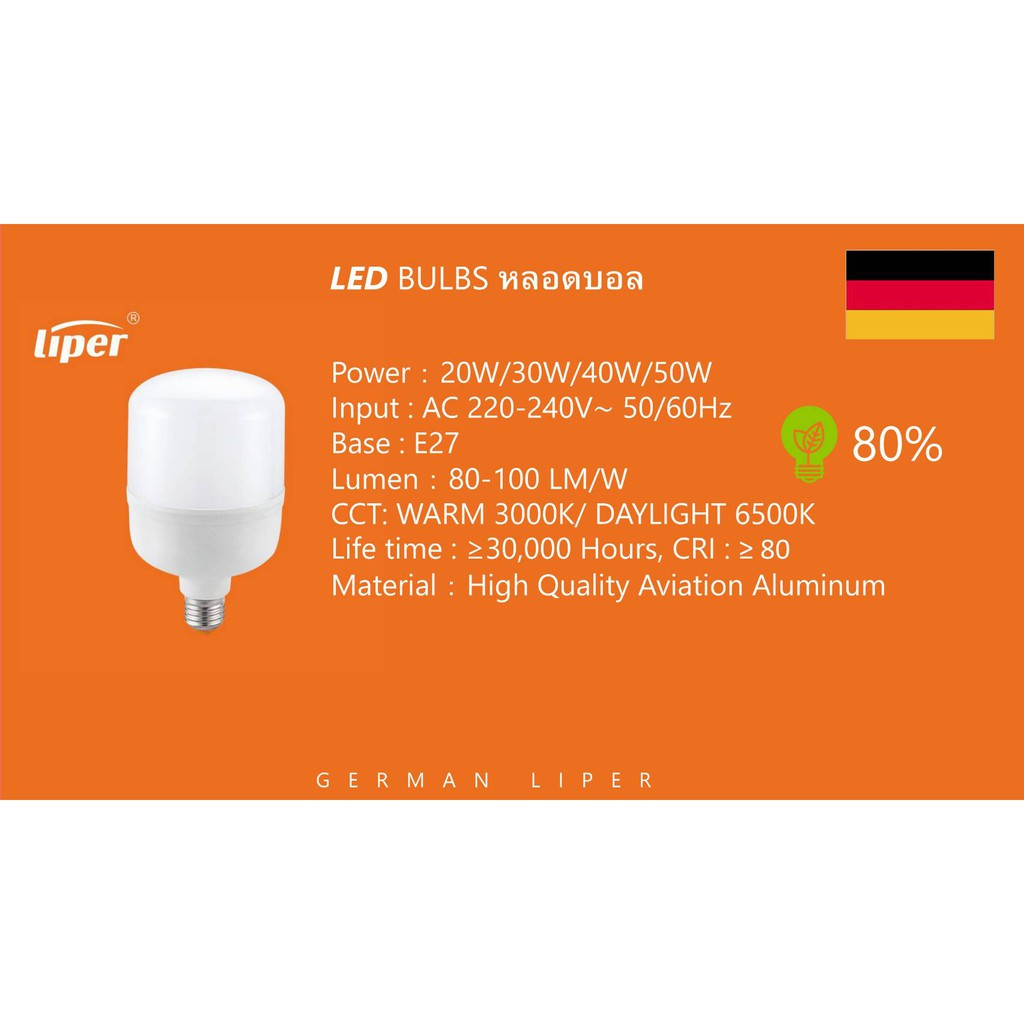 LED GLOBAL BULBS LIGHTหลอดไฟ แอลอีดี LIPER - terawat273837 - ThaiPick