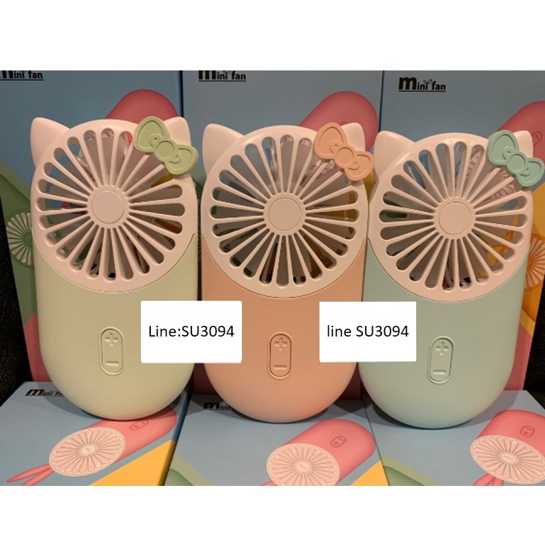 ลดราคา149 มินิพัดลม มิกกี้ Mickey ลูกแมว Kitty แบบพกพา พร้อมสายชาร์จ ...