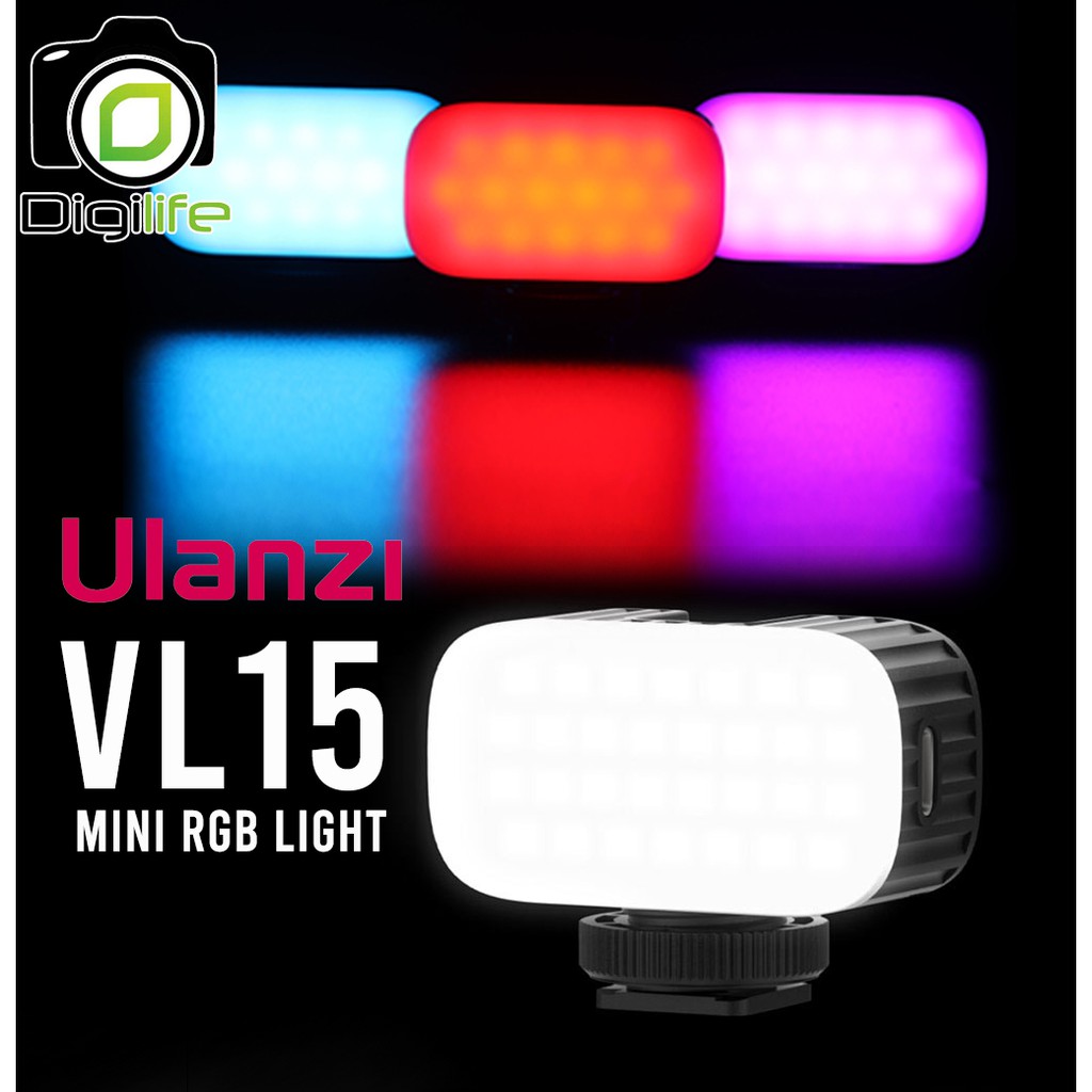 Ulanzi LED VL15 RGB 750 mAh ไฟ Mini LED Video Light ไฟวิดีโอ Live สด ...