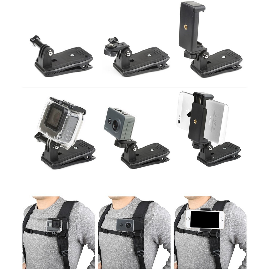 BackPack Clip Mount Action Cam Bag Clip คลิปล็อคหนีบสายกระเป๋า คลิปหนีบ ...