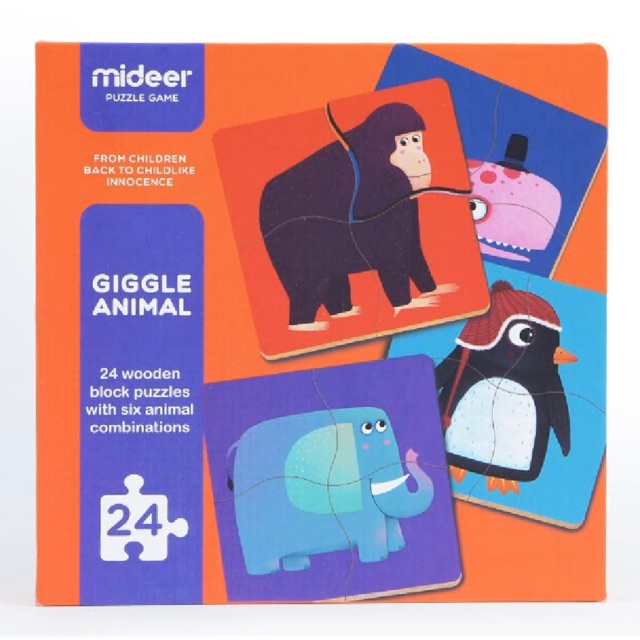 Mideer Giggle Animals จิ๊กซอว์ขนาดใหญ่รูปสัตว์ ของเล่นเสริมพัฒนาการ ...