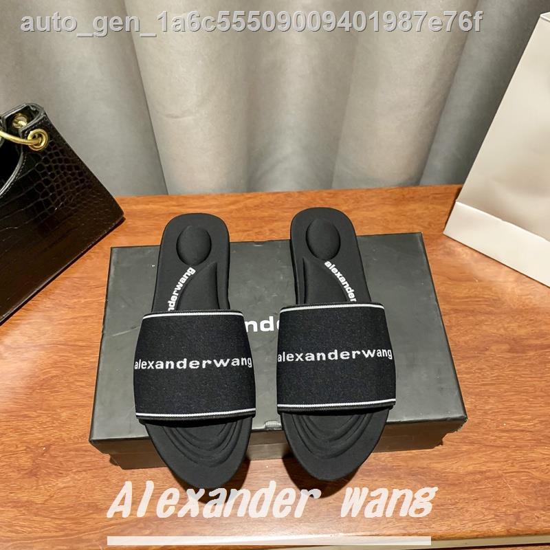 Top qualityAlexander Wang Women s Slippers Flat Sexy Beautiful Canvas ...