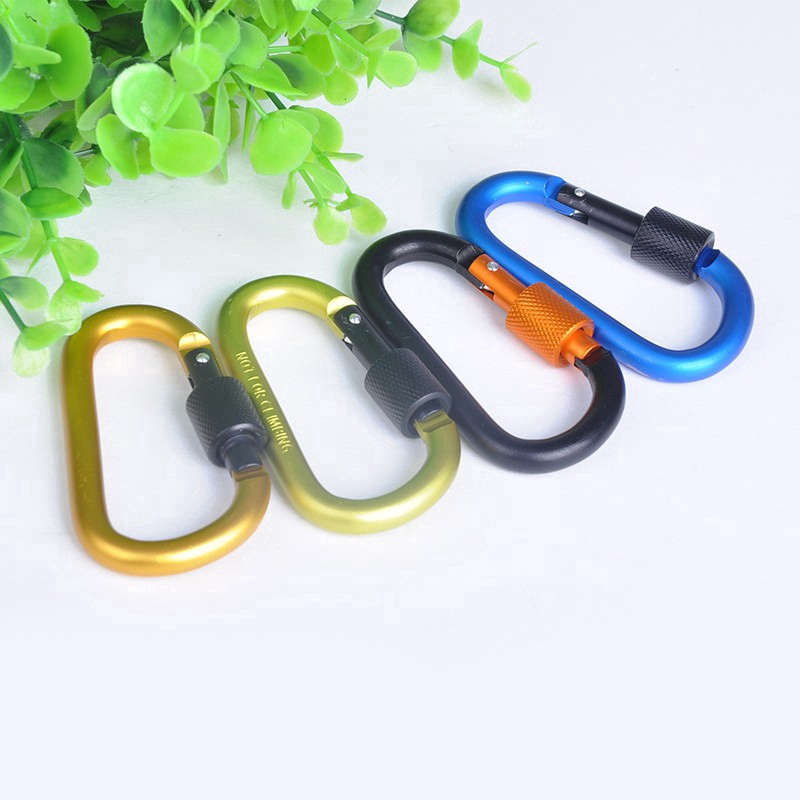 Locking Carabiner - Alloy D-Ring Key Chain Clip Snap Hook Karabiner ...