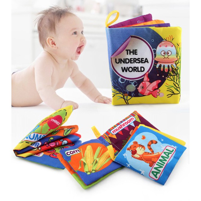 Baby Cloth Book Fabric Reading Toy หนังสือผ้า สำหรับเด็กเล็ก สามารถซัก ...