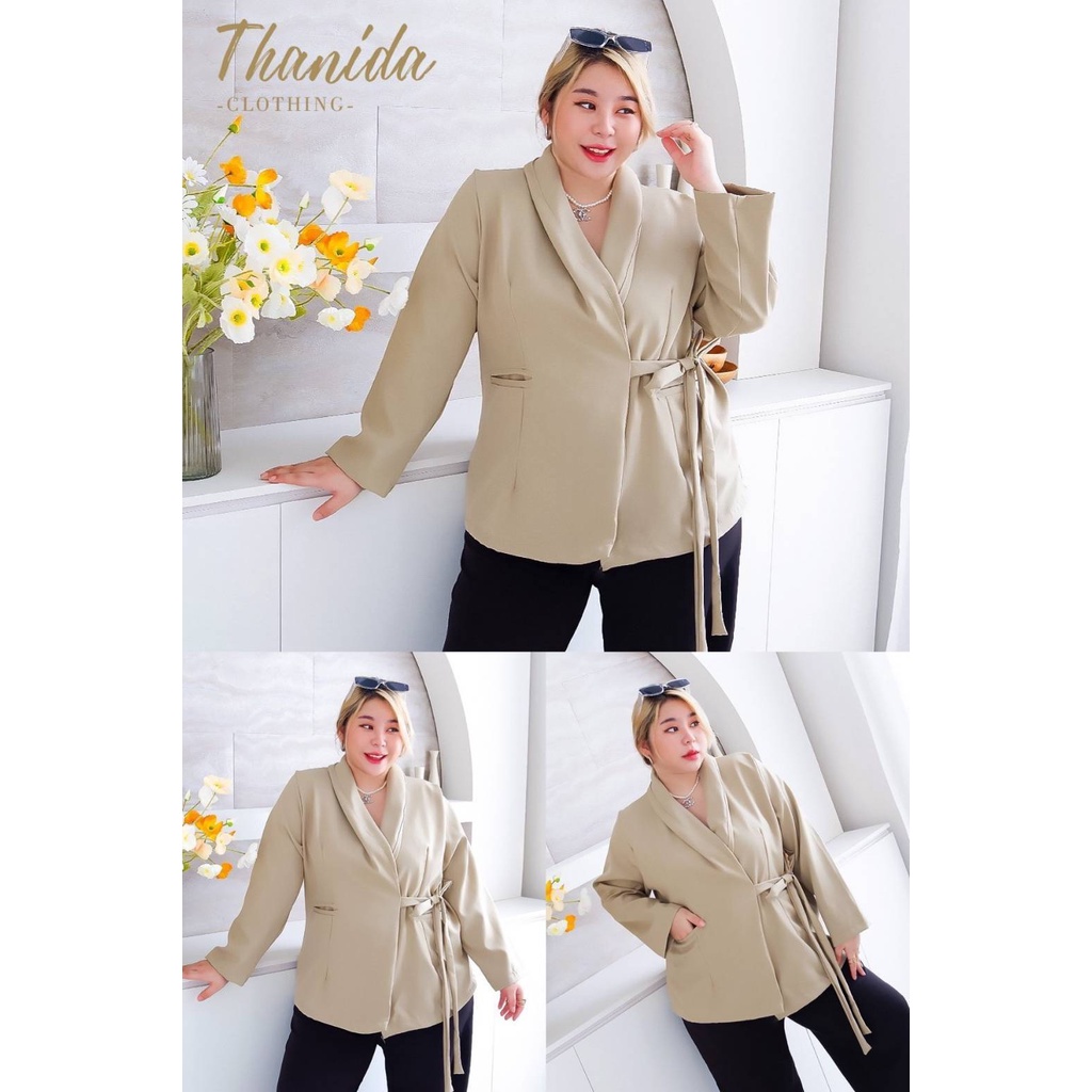 Plussizeเสื้อสูทคนอ้วน Size XLอก42-46 Size 2XL อก46-50 Size 3XL อก52-54 - momeji - ThaiPick