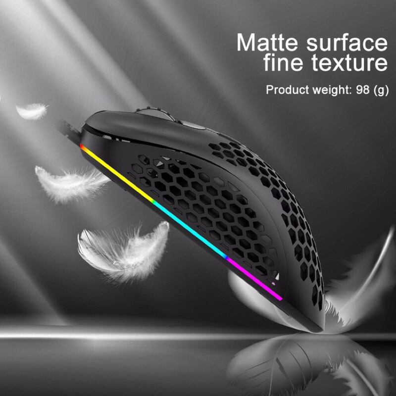 Mouse RGB 800-6400 Dpi Aula F810 เมาส์เล่นเกม Marco Programmable Hollow ...
