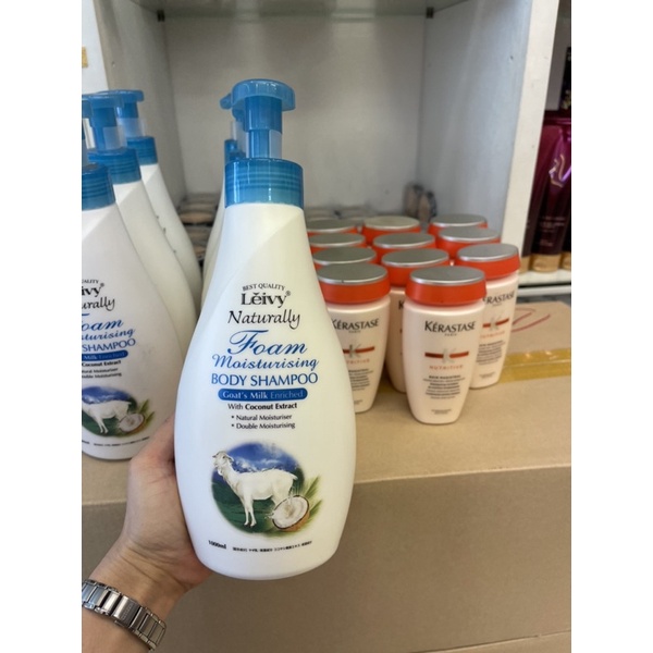 Leivy Naturally Foam Moisturizing Body Shampoo Goat's Milk 1000ml ...