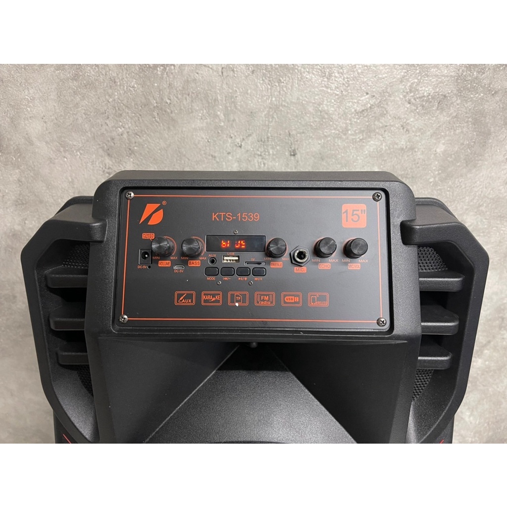 ลำโพงบลูทูธ รุ่นใหม่KTS-1539 ดอกใหญ่15นิ้วฟังก์ชั่นครบ เสียงดีเบสหนัก ...