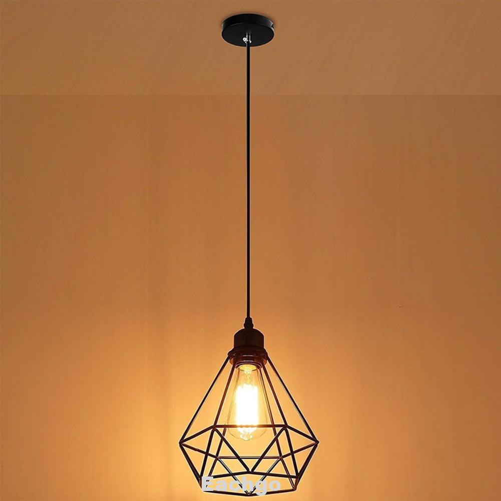 Cage Shape DIY Decorative Hanging Pendant Vintage Iron Lampshade ...