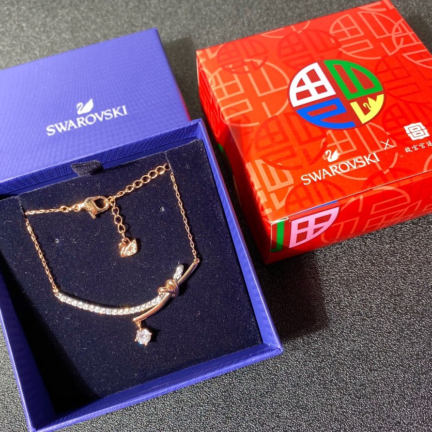 SWAROVSKI(สวารอฟสกี้) LIFELONG HEART สร้อยคอคริสตัลกระดูกไหปลาร้า ...