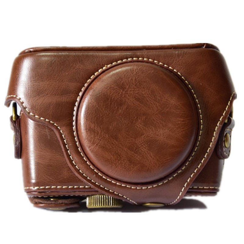Pu Leather Camera Bag Pouch For Sony RX100VA RX100M5A With Shoulder ...