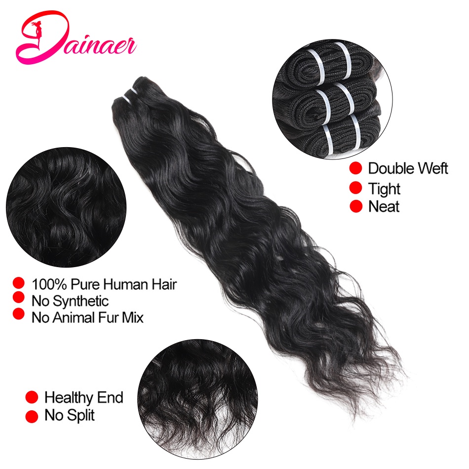 Natural Wave Human Hair Bundles 134 PCS Can Be Dyed Indian Virgin Human ...