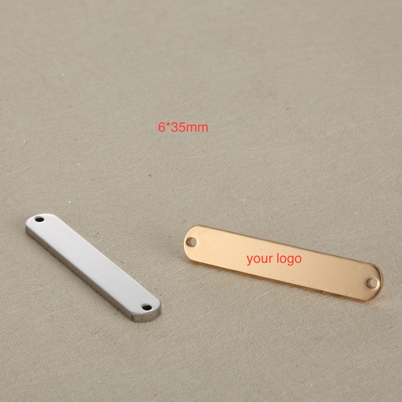 ของแท้ 100 50pcs 635mm Rectangle Necklace Pendant With 2 Hole Custom ...