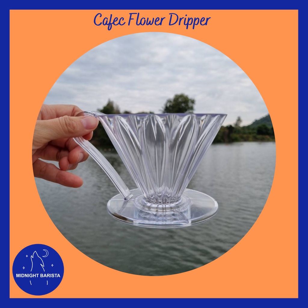 CAFEC Flower Dripper ที่ดริปกาแฟ ดริปเปอร์ ทรงดอกไม้ มีช้อนตวงในกล่อง ...