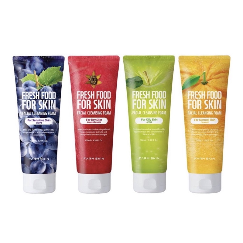 (แถมมาส์กหน้า89)FARM SKIN Fresh Food For Skin Facial Cleansing Foam ...