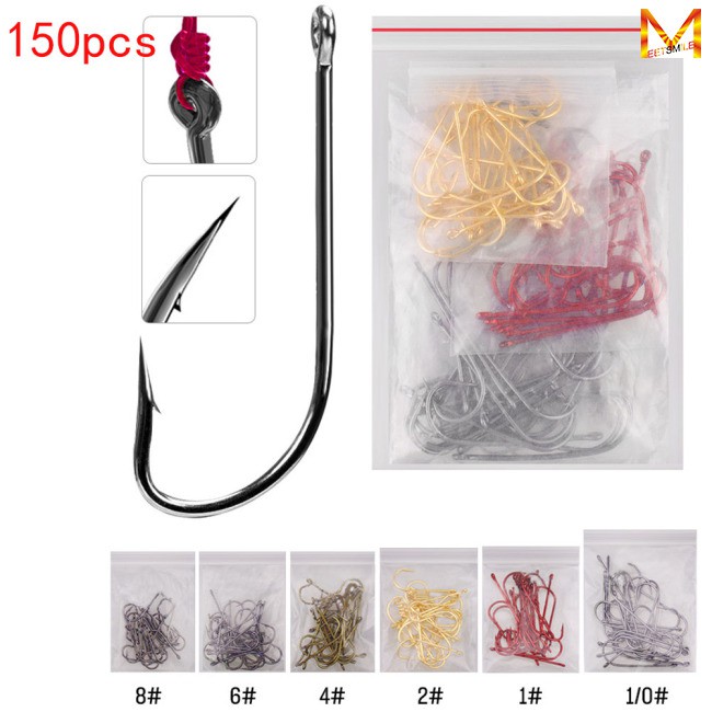 SA[COD]150 Pcs/set Fish Hook Lure Soft Baits Crank Narrow Abdomen ...