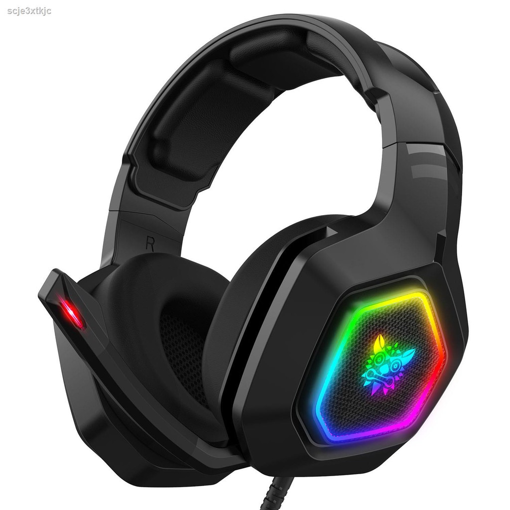 ♘ชุดหูฟังสำหรับเล่นเกม ONIKUMA K10 ที่กินไก่เกม RGB light ชุดหูฟัง ...