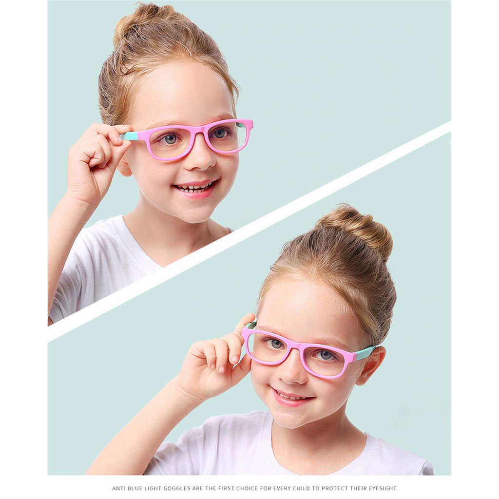 แว่นตากรองแสงสีฟ้าเด็ก WA48 ทรงเหลี่ยมมน น่ารัก ลูกใส่สวย น่ารัก แว่นตา ...