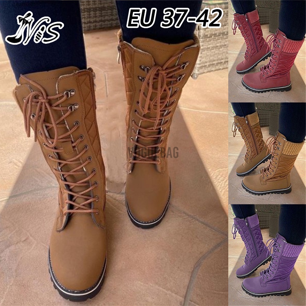 Los recién llegados botas de las mujeres mediados de la pantorrilla ...