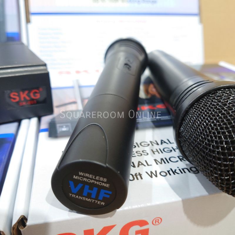 พร้อมส่ง มี COD SKG ไมค์ลอยคู่ ความถี่ VHF พร้อมเครื่องรับสัญญาณ รุ่น SK-803 ไมค์คาราโอเกะ ...