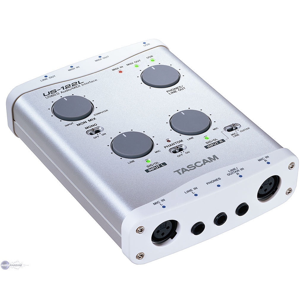 (ส่งฟรี)TASCAM US-122L USB MIDI 2-in 2-out Audiointerface Zero-latency ...