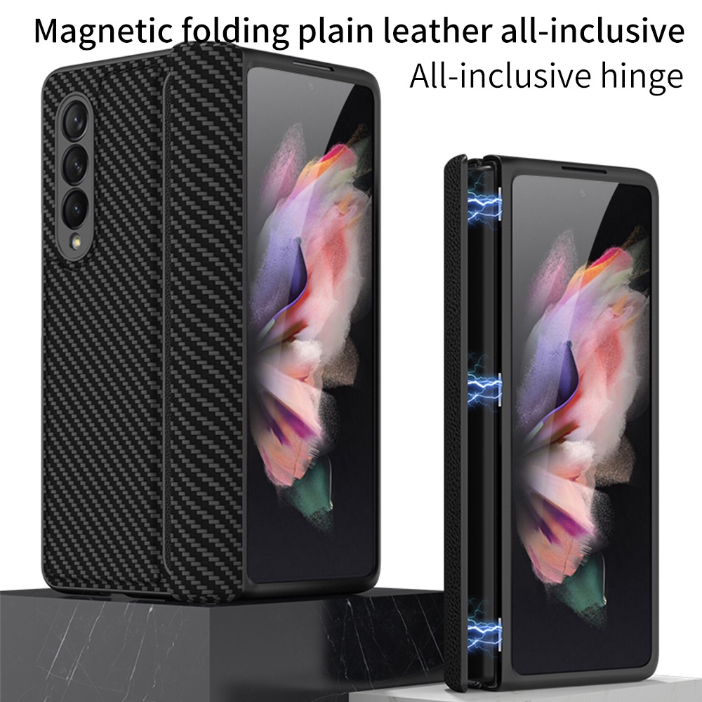 Luxury Leather casing samsung Galaxy Z Fold 3 w22 5G Folding screen ...