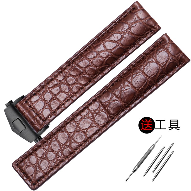 Haoya สายนาฬิกาข้อมือหนังจระเข้แท้ พับได้ สําหรับ Calila Monaco F1 20 ...