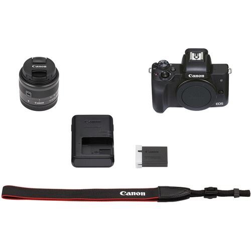Canon EOS M50 Mark II MK2 Mirrorless Digital Camera with 15-45mm Lens ...