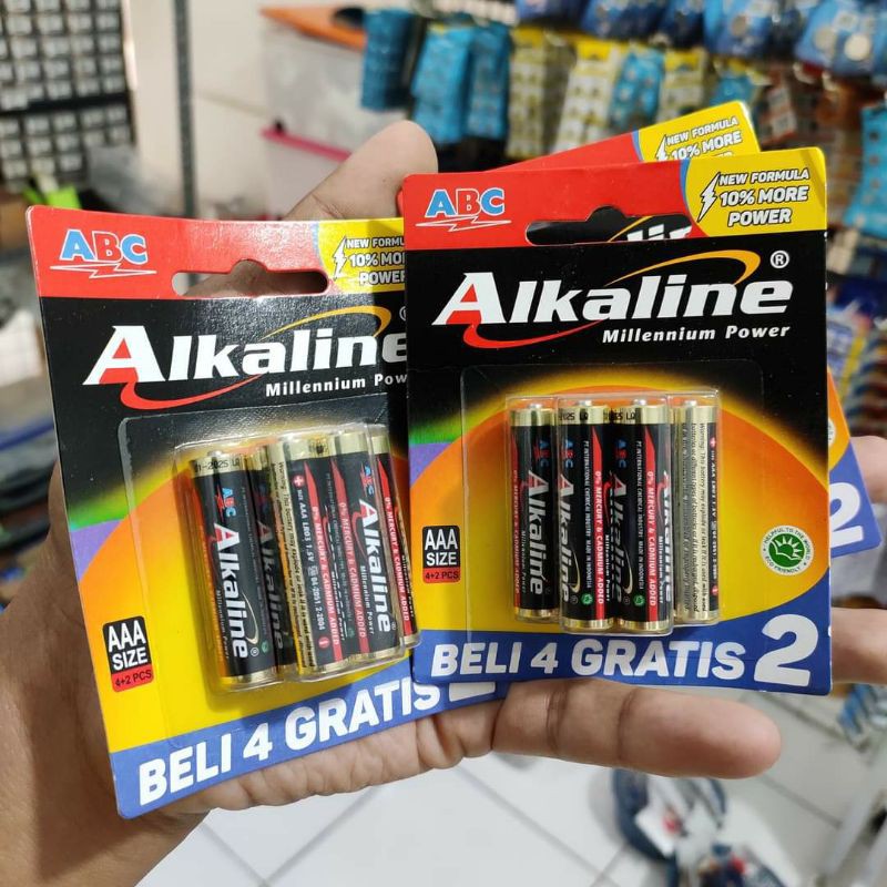 ของแท้ ABC ALKALINE AAA A3 แบตเตอรี่ 6 ชิ้น ABC A3 ของแท้ - mazswitea ...