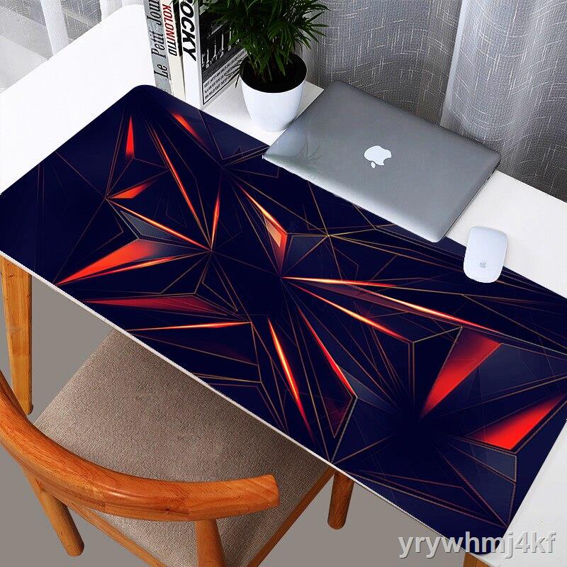 Black Red Geometric Design Customisable Mouse Mat Large Extended ...