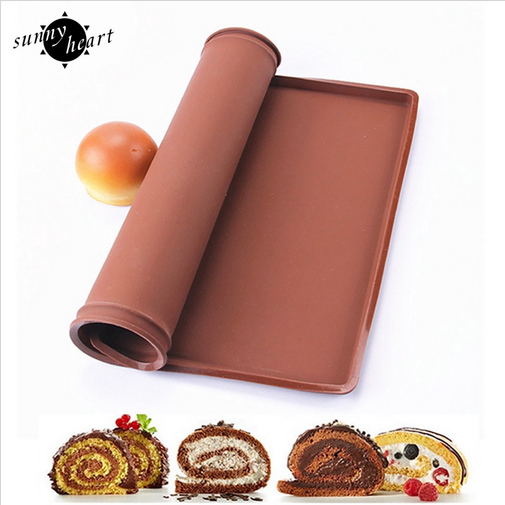 Double Face Silicone Rice Roll Cake Swiss Pad Bake Tool - fairymall.th ...