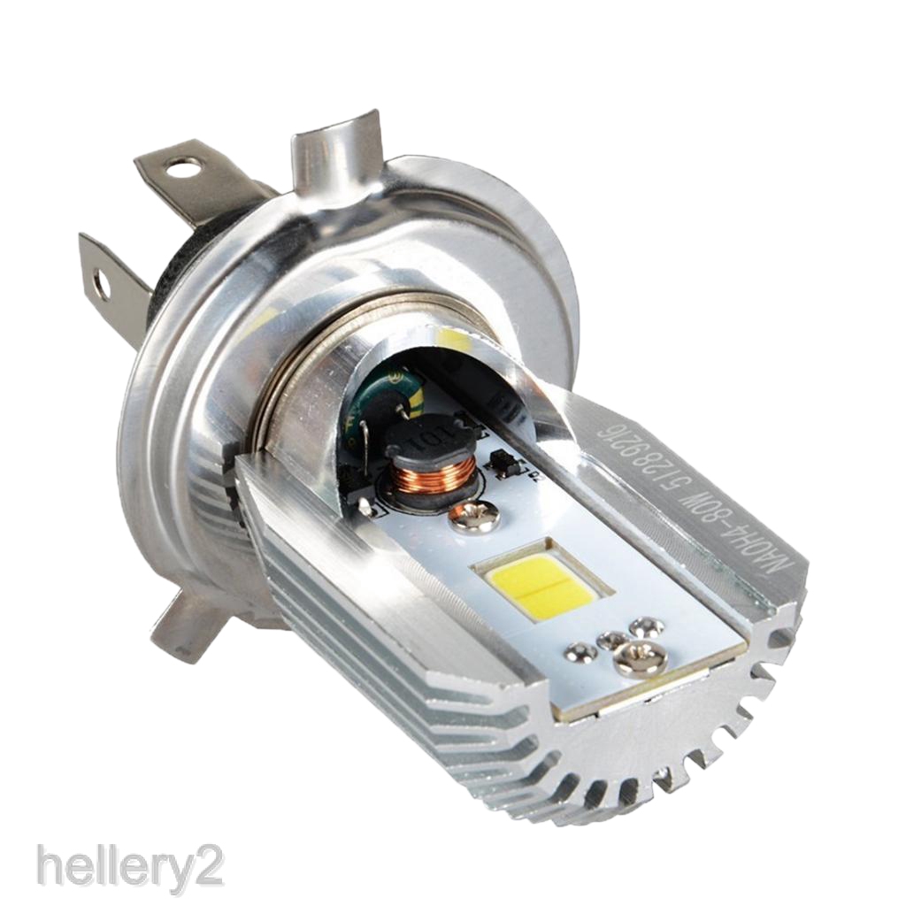 Hellery2 หลอดไฟหน้ารถจักรยานยนต์ H4 White 20W Cob Led HiLo Beam ...