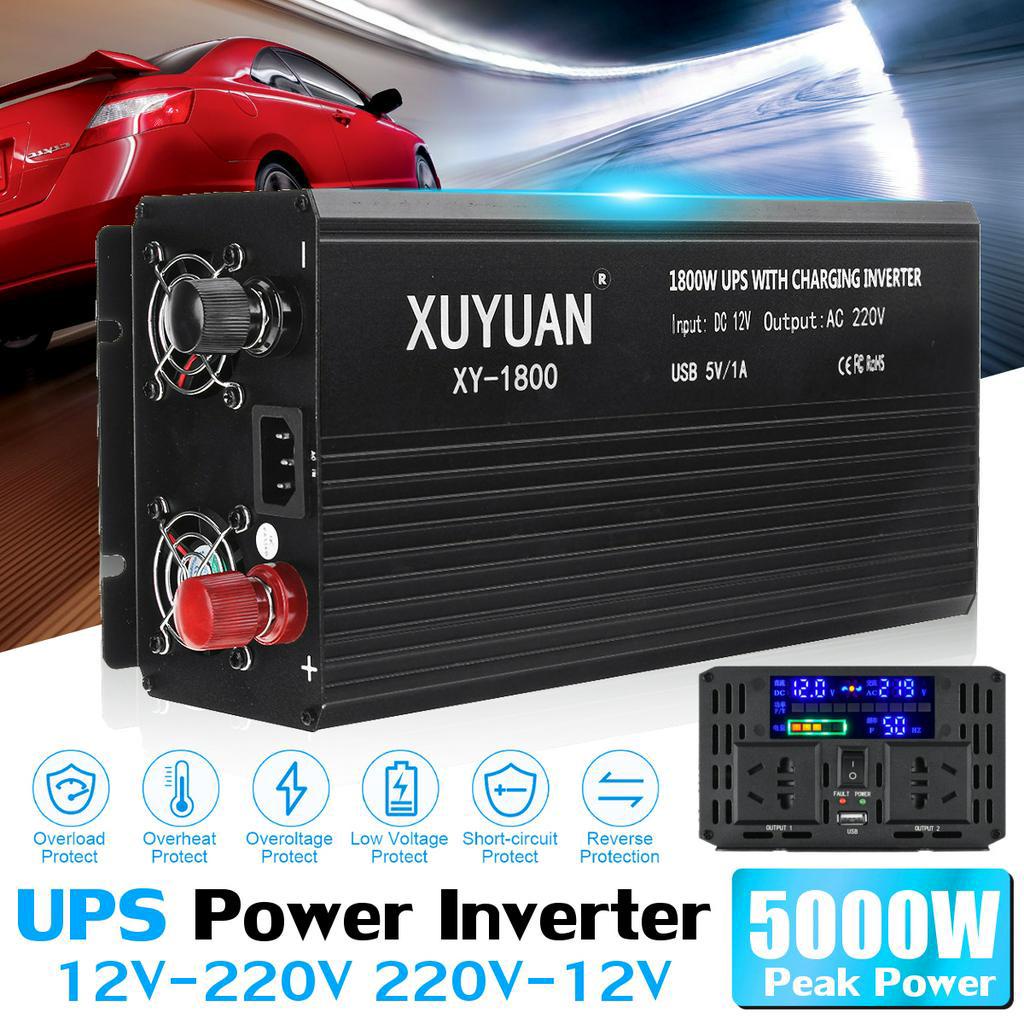 5000W Max DC 12V to AC 220V UPS Pure Sine Wave Power Inverter For Car ...
