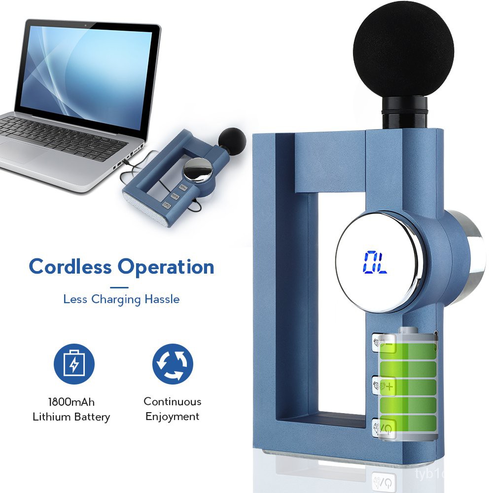 LCD Dislay Mini Massage Gun Muscle Massager Muscle ain Body Neck ...